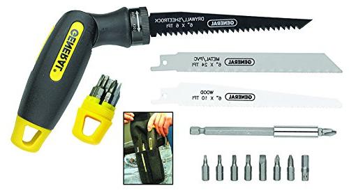 General Tools 86014 14 piece Quad Saw/Driver